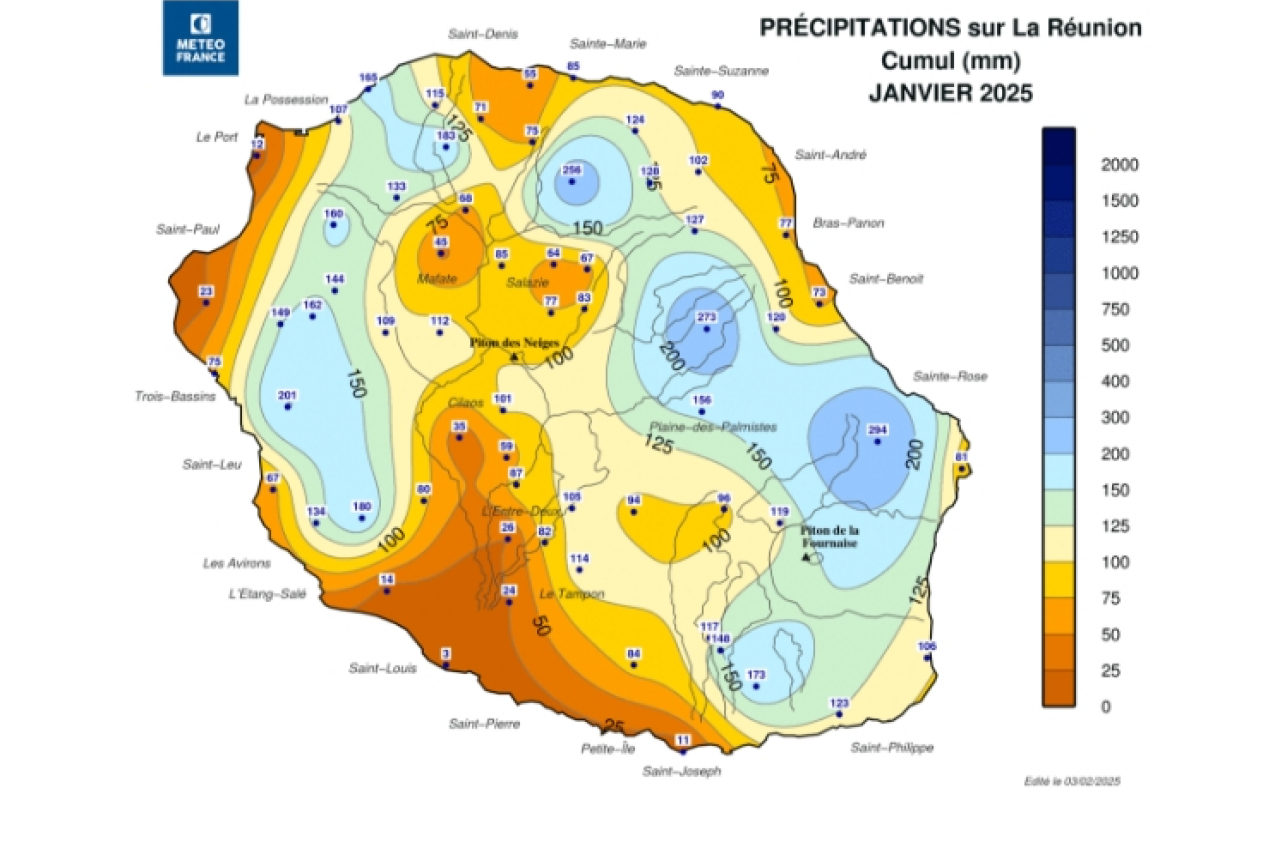 BULLETIN CLIMATIQUE MENSUEL DE LA RÉUNION - JANVIER 2025 par Météo ...